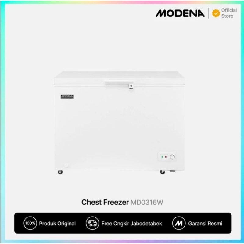 Jual MODENA CHEST FREEZER 300L MD0311MAWH | Shopee Indonesia