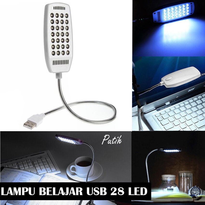 Jual Lampu USB LED 28 Lampu Baca Laptop Multifungsi Light Desk Read ...