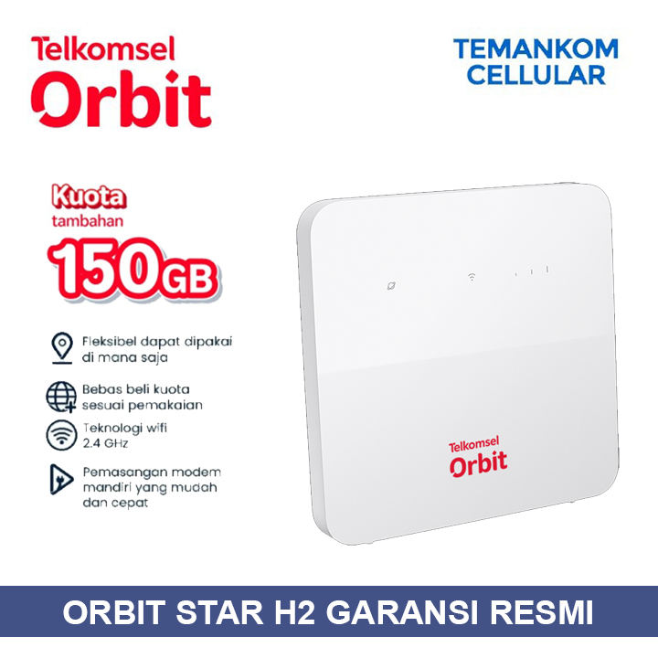 Jual Modem Orbit Star H2 Telkomsel Mifi Resmi paket 150GB Garansi RESMI ...