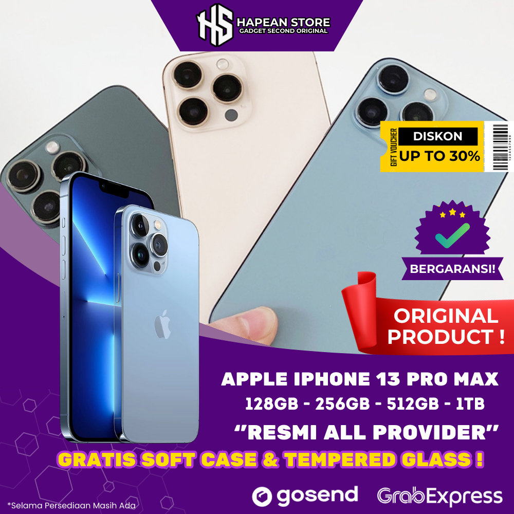 Jual iPhone 13 PRO MAX 256GB/128GB/512GB/1TB Second ORIGINAL Appel | Shopee Indonesia
