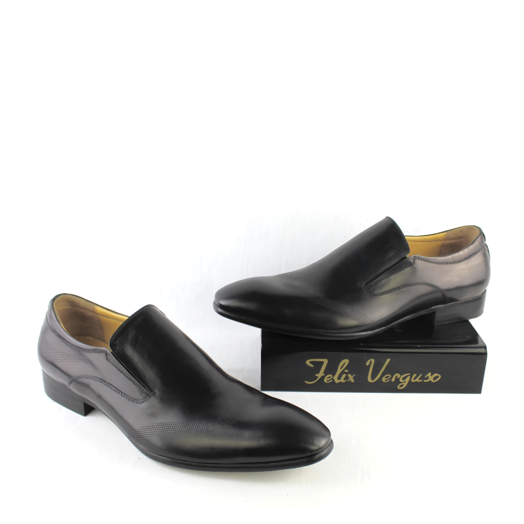 Jual SEPATU SLIP-ON KULIT PRIA - MUNICH 1 BLACK (REJECT) | Shopee Indonesia
