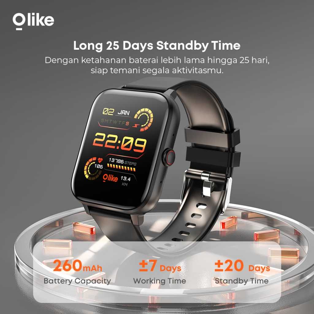 Jual OLIKE Smartwatch META S1 HD Screen Custom Face | Water Resistant ...