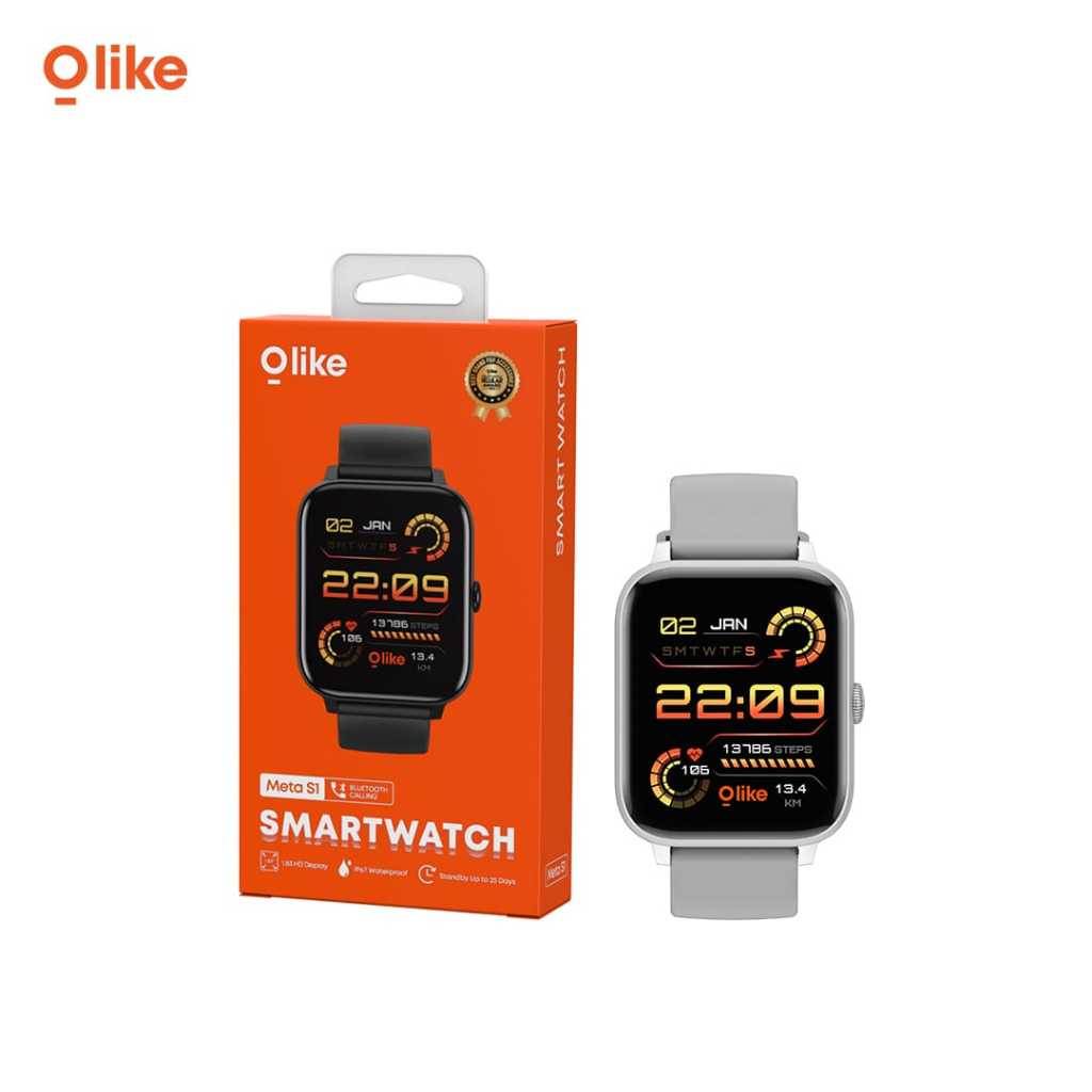 Jual OLIKE Smartwatch META S1 HD Screen Custom Face | Water Resistant ...