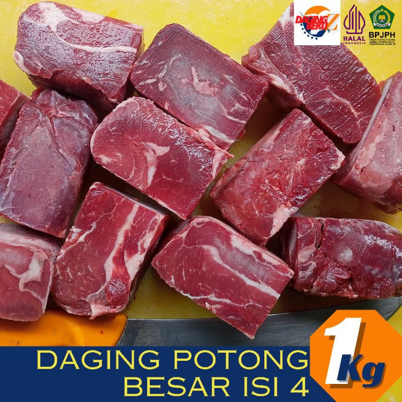 Jual DAGING RENDANG POTONG BESAR 1kilo 7% FAT Halal FROZEN ( Paha Depan ...