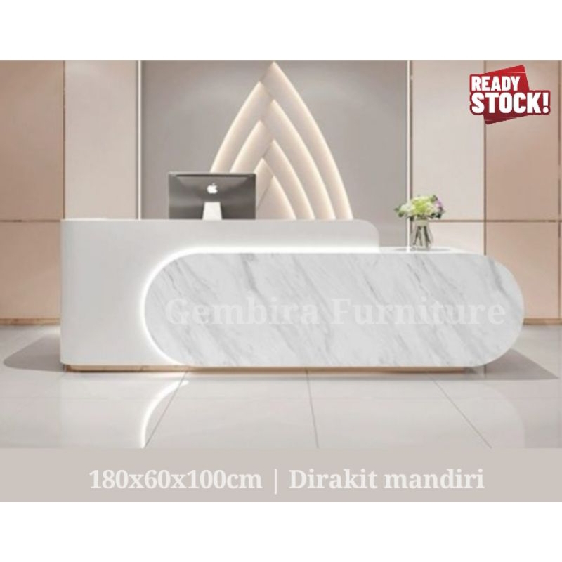 Jual Meja kasir resepsionis CS bar counter konter front office cashier ...