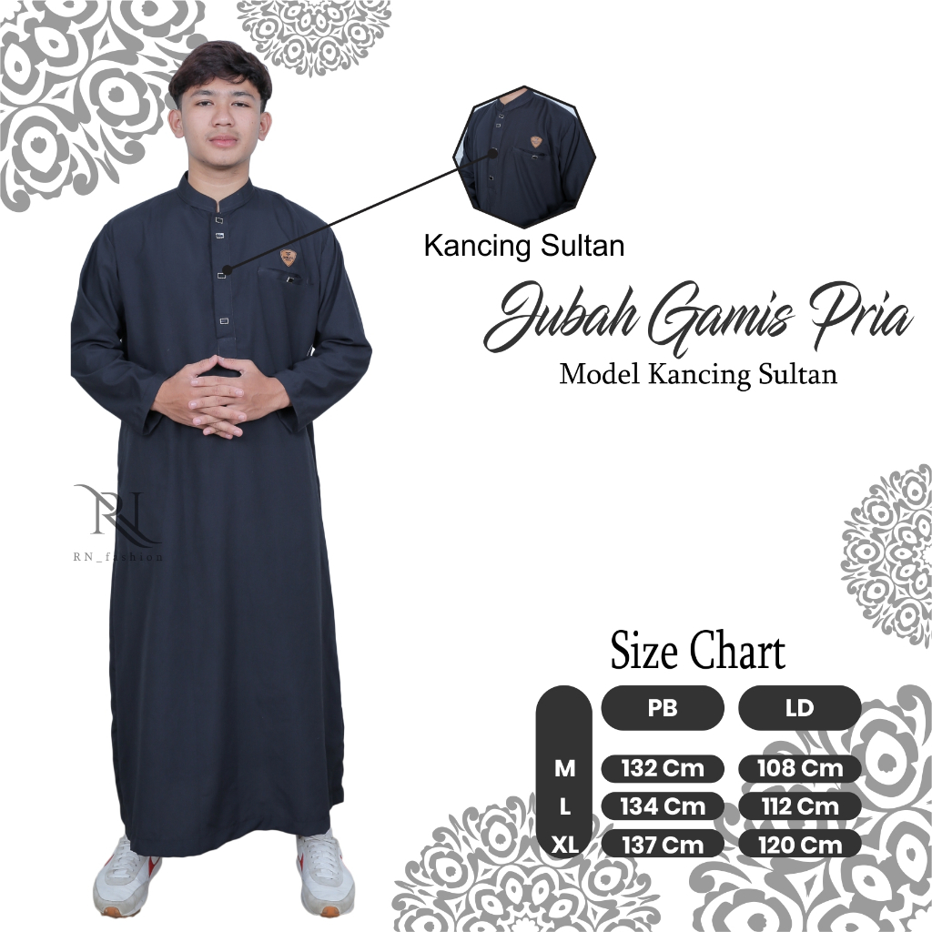 Jual GAMIS PRIA DEWASA REMAJA MODEL KANCING SULTAN DUBAI LENGAN PANJANG ...