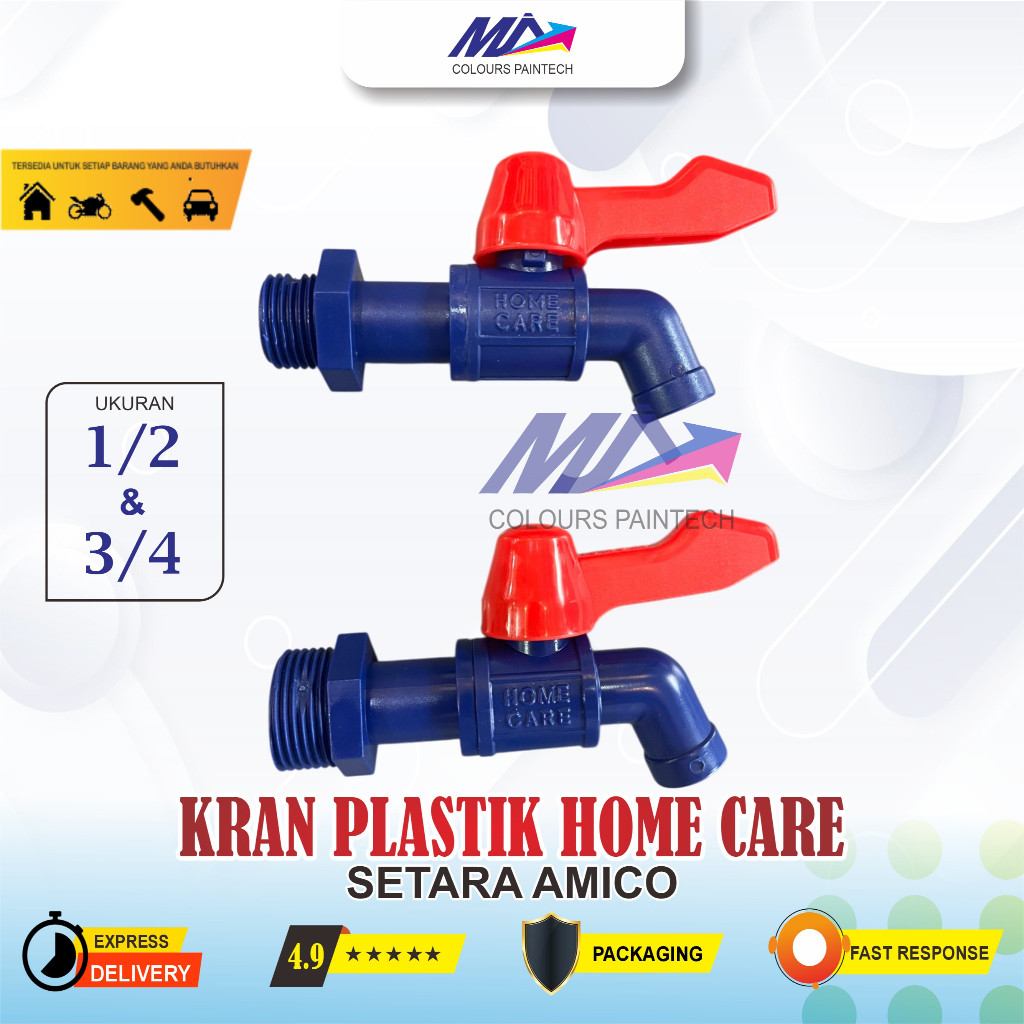 Jual KRAN PVC PLASTIK HOMECARE 3/4 & 1/2" SETARA KRAN AMICO | Shopee ...