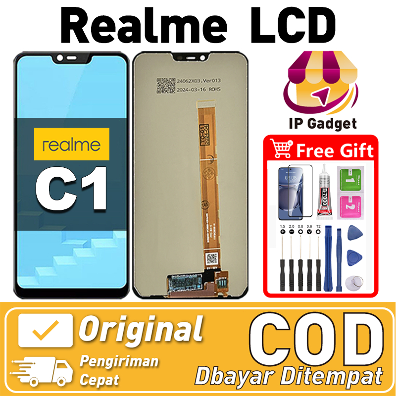 Jual Original Lcd REALME C1 FULLSET GIFTS asli Layar hp touchscreen ...