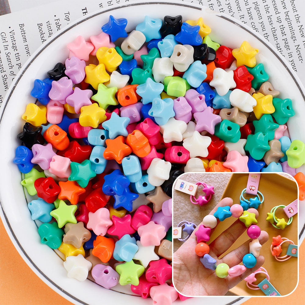 Jual Pentagram Star Beads DIY Gelang Kepala Tali Perhiasan Aksesoris ...