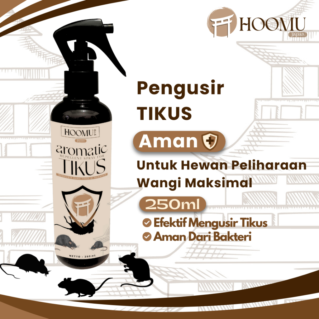 Jual Hoomu Aromatic Repellent Spray Tikus 250ml - Semprotan pengusir ...