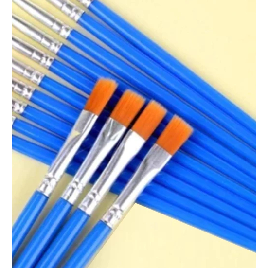 Jual Kuas Lukis Cat Air Pipih / Round Flat (tidak lancip) | Shopee ...