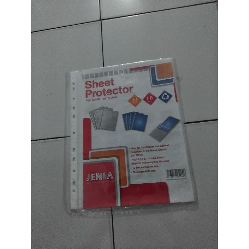 Jual SHEET PROTECTOR / PLASTIK ISI DOKUMEN KERTAS PRINT / FILE UKURAN ...