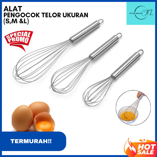 Jual SM Alat Pengocok Telur Bahan Stainless / Whisk Egg Beater / Baking ...