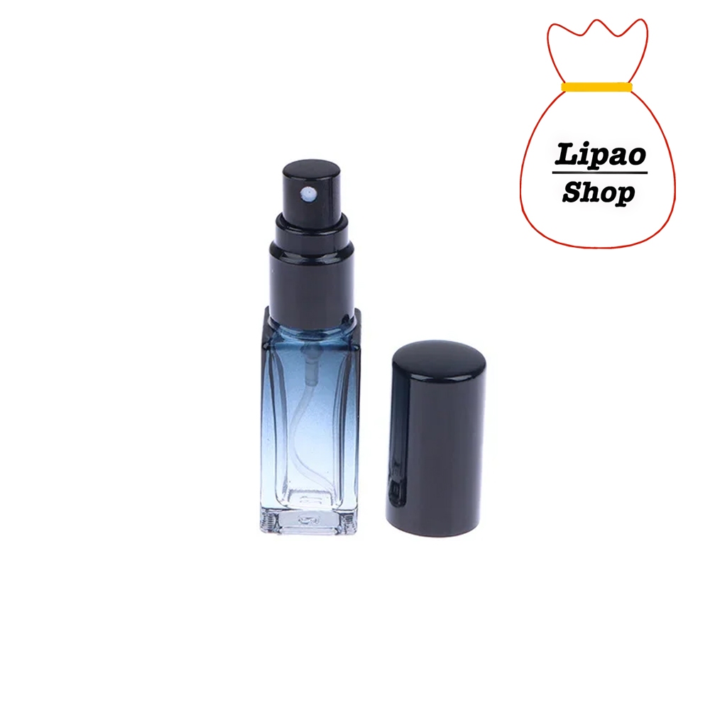 Jual Botol 5ml Parfum Spray Kaca Tebal - BIRU TRANSPARAN Tutup Sprayer ...