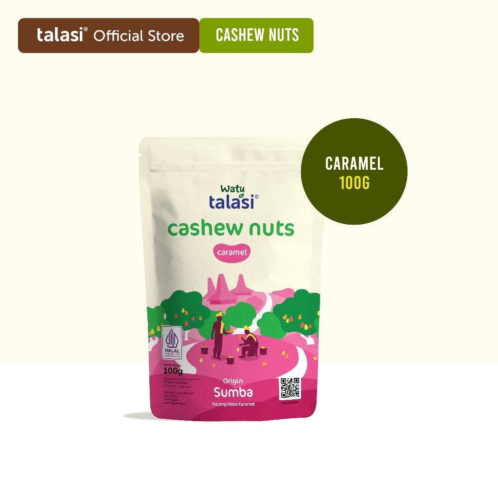 Jual Talasi Watu Cashew Nuts Caramel - Kacang Mete Asli Sumba 100gr ...