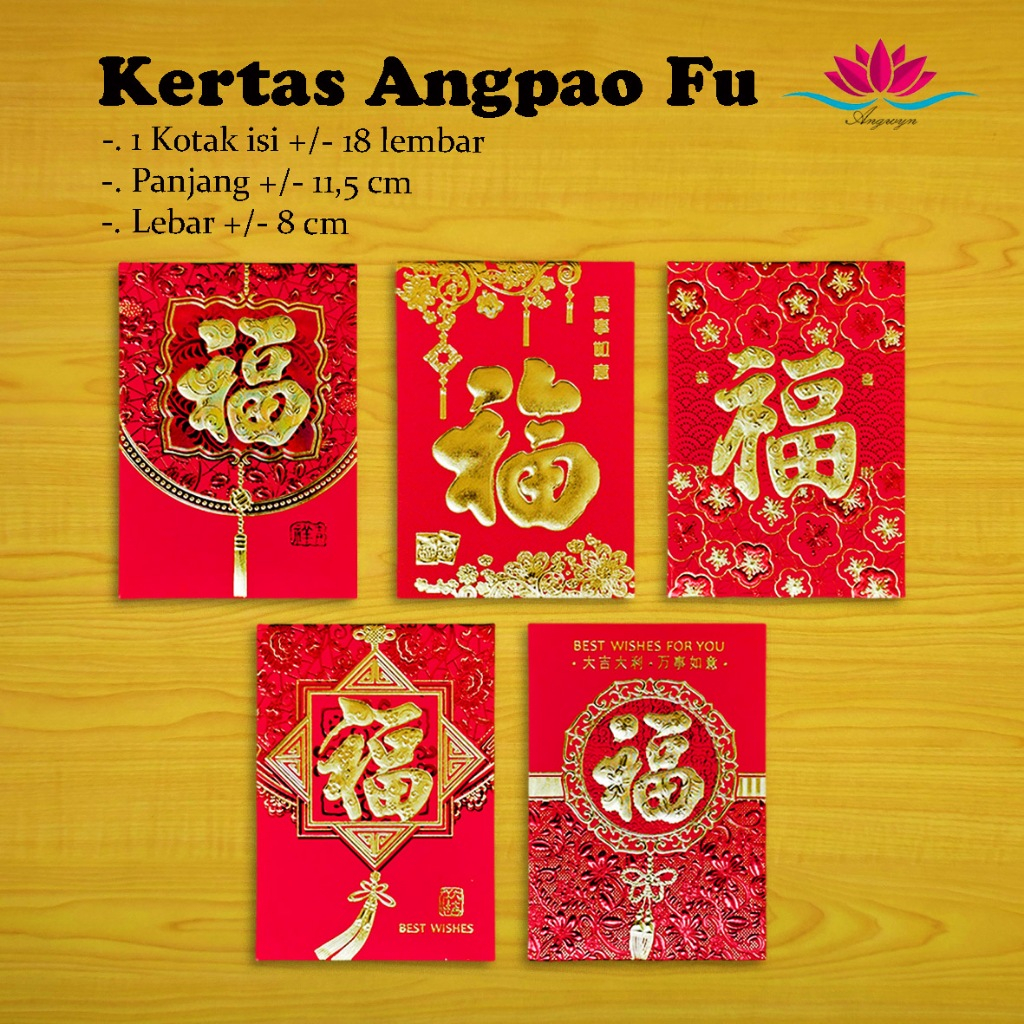 Jual Kertas Angpau Imlek / Amplop Merah / Angpau Wedding Pernikahan / Angpao Merah Fu | Shopee ...