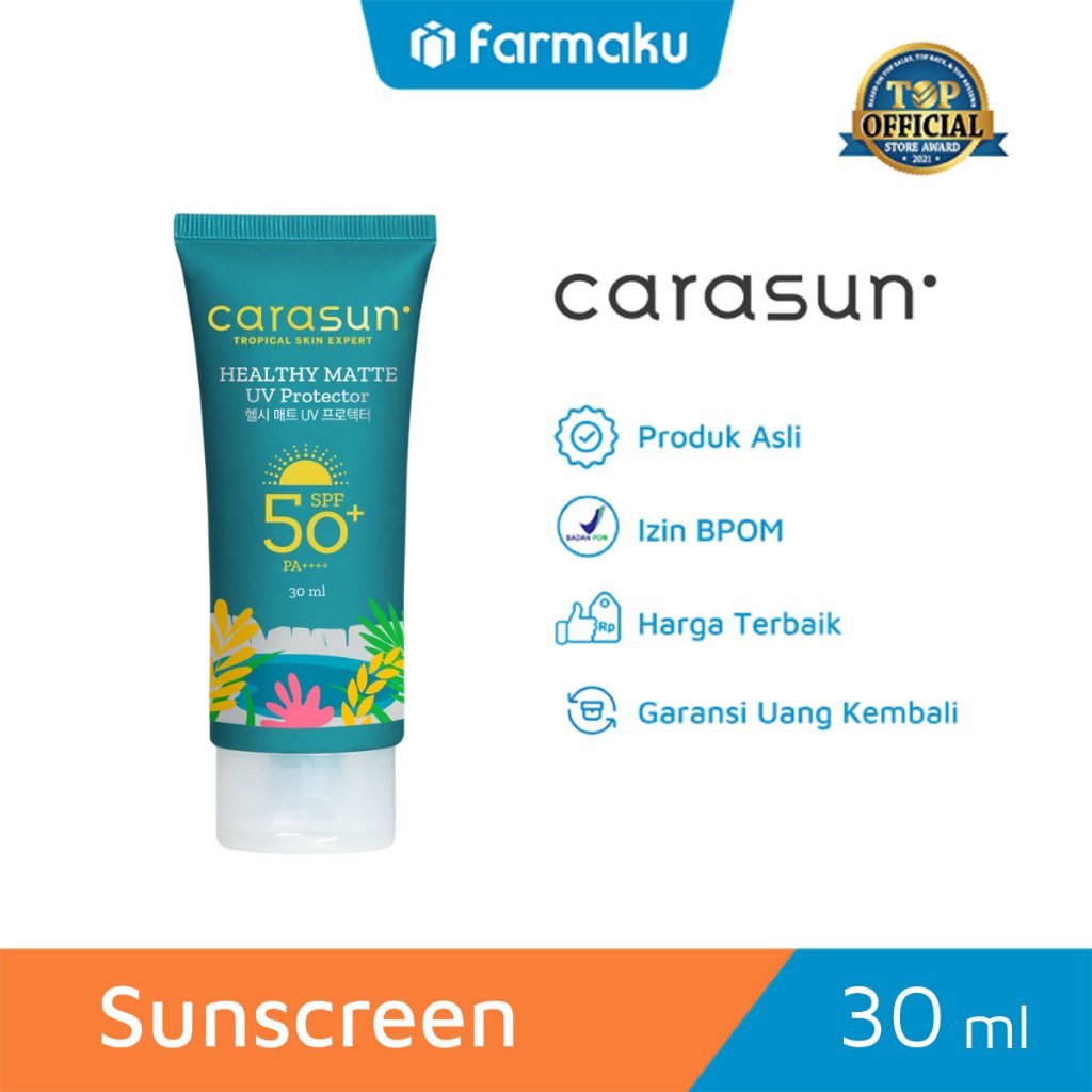 Jual Carasun Healthy Matte UV Protector SPF 50+ PA++++ 30ml Sunscreen ...