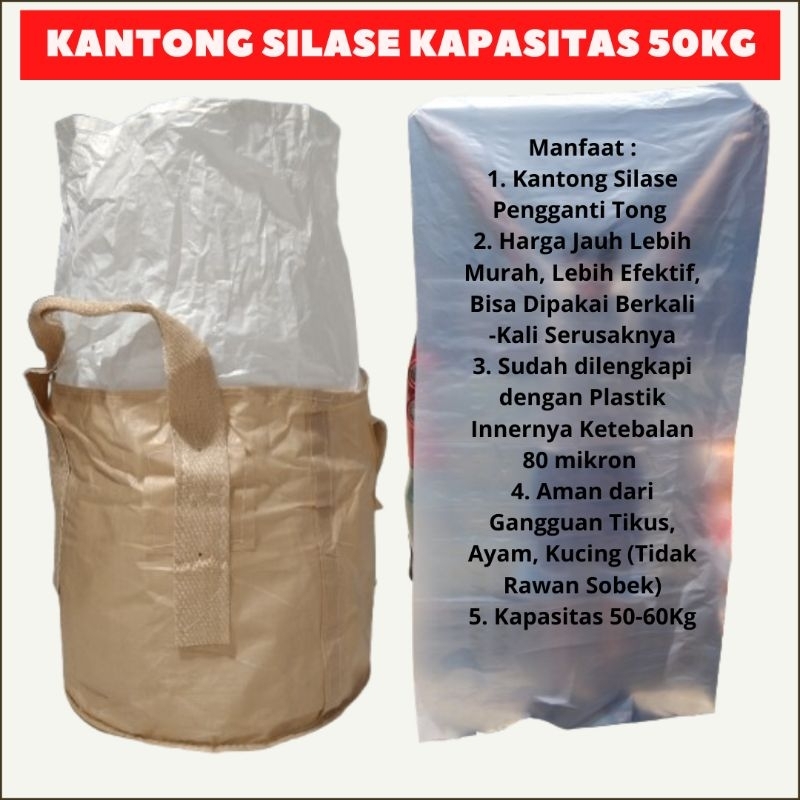 Jual Kantong Silase Permentasi Pengganti Tong Kapasitas 50-60Kg Lengkap ...