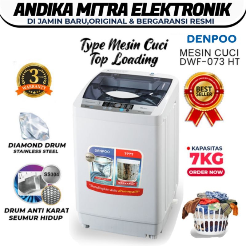 Jual MESIN CUCI 1 TABUNG 8 KG DENPOO DWF 083 HT | Shopee Indonesia