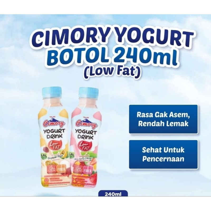 Jual CIMORY YOGURT BOTOL 240ML LOW FAT | Shopee Indonesia