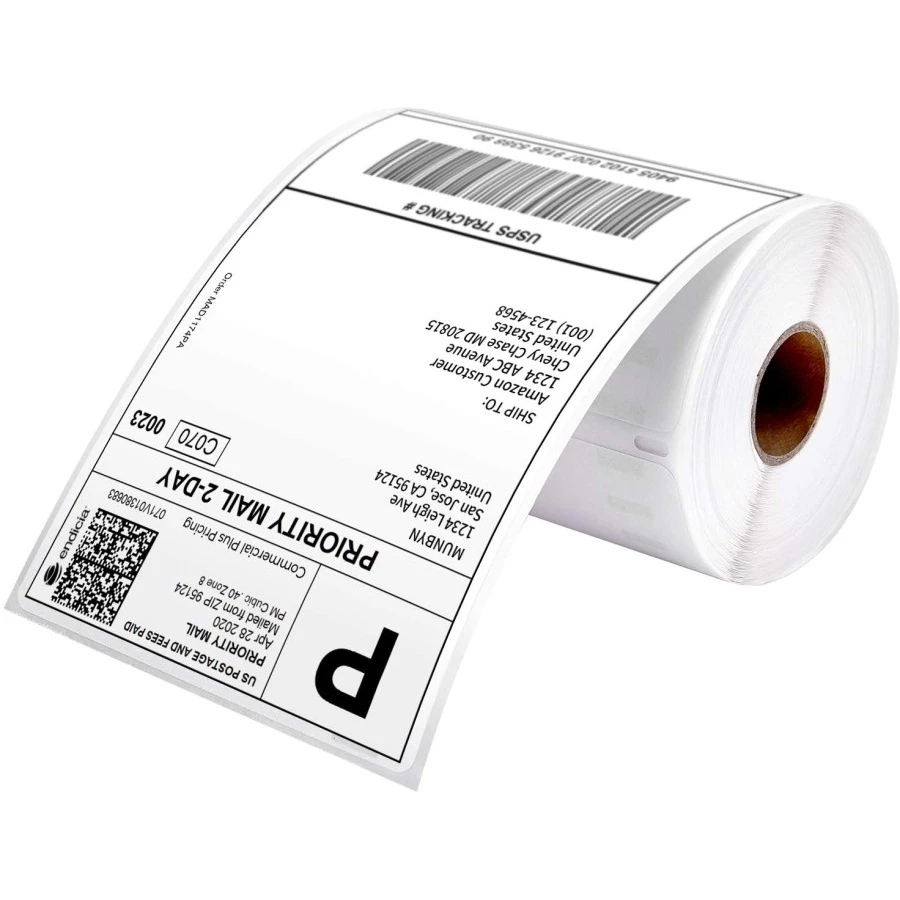 Jual Kertas Sticker Thermal 100x150 mm isi 500Pcs/Roll Label Termal 10 ...