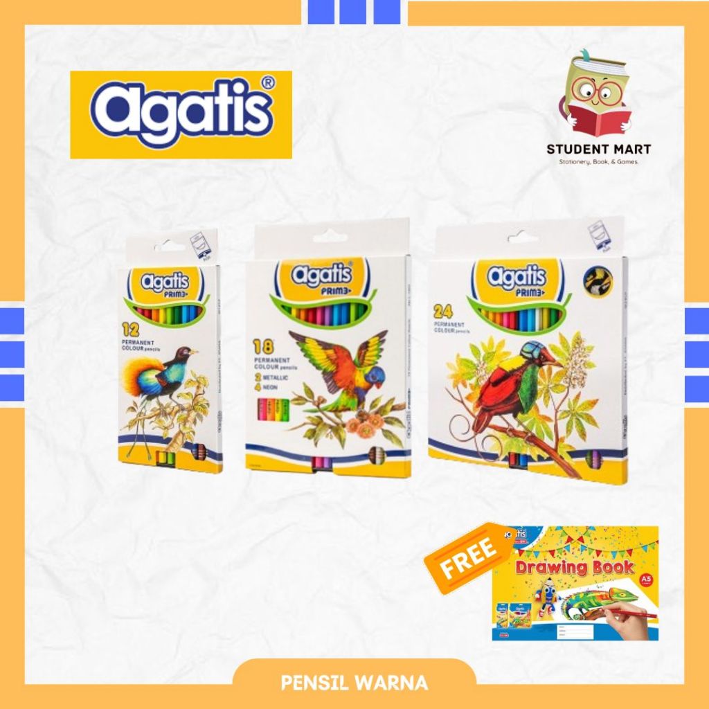 Jual Agatis - Pensil Warna Prime 12, 18, 24w | Shopee Indonesia