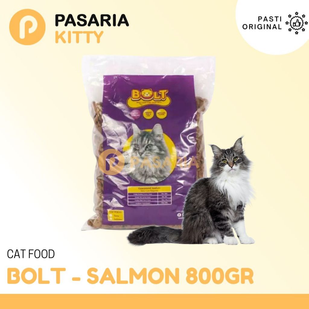 Jual BOLT SALMON 800gr Pakan/Makanan/Makan Kering Kucing/Dry Cat Food ...
