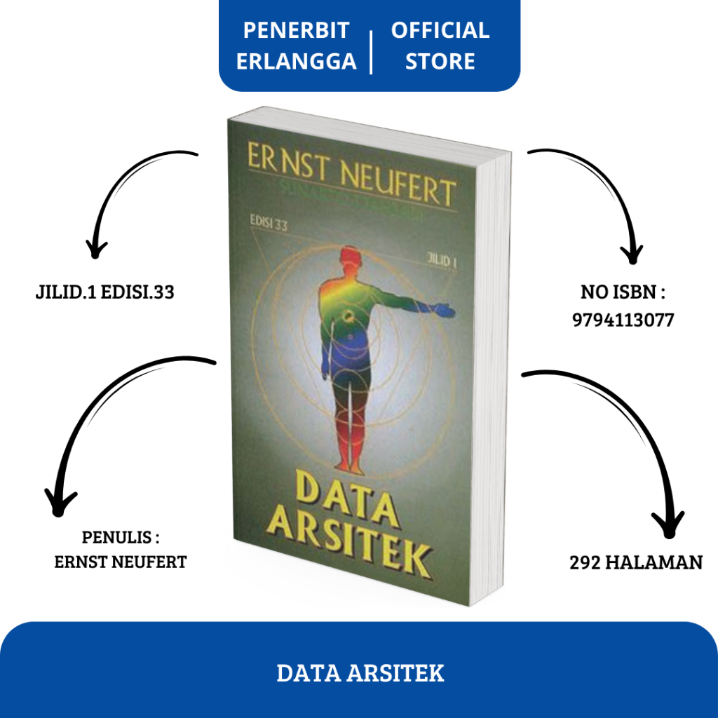 Jual [Erlangga Official] Data Arsitek Jilid 1 Edisi 33 - Ernst Neufert ...