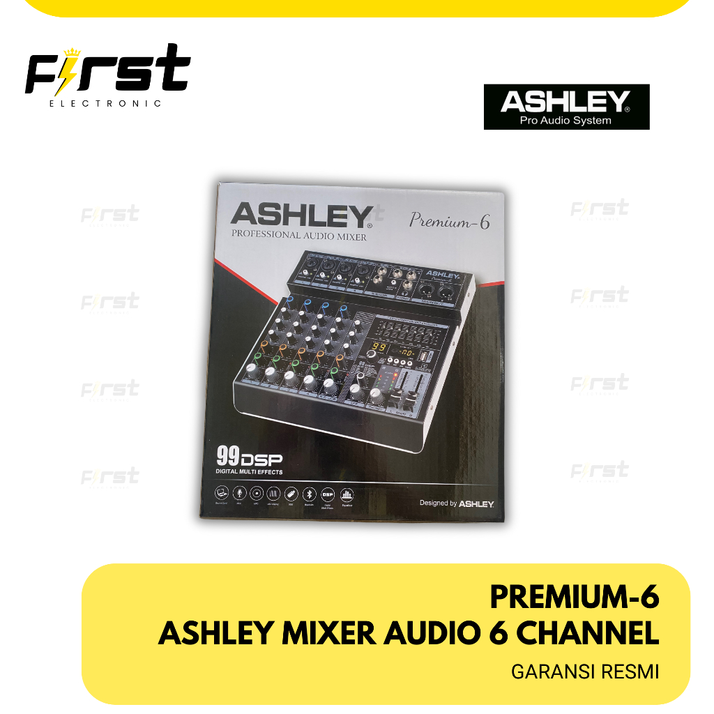 Jual ASHLEY Premium 6 Mixer Audio 6 Channel Original | Shopee Indonesia