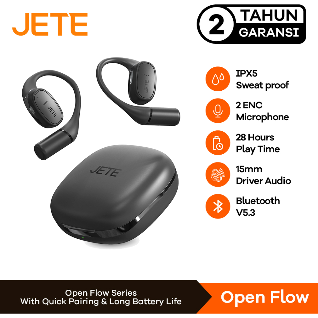 Jual OWS JETE Open Flow Headset Sport Open Ear IPX5 With 2 Mic ENC ...