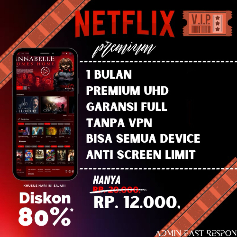 Jual NETFLIXXXXXXX PREMIUM TERMURAH PRIVATE ANTI SCREEN LIMIT NO VPN ...