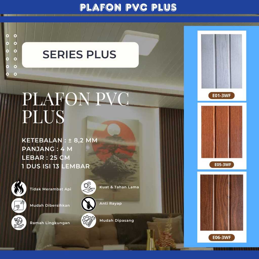 Jual Plafon PVC Premium Plus ukuran 25CM // MOTIF DOFF ELEGAN DAN ...