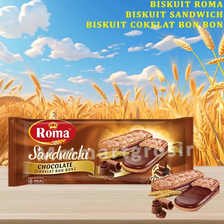 Jual Biskuit Roma / Biskuit Sandwich Choco / Biskuit Chocolate Bon Bon ...