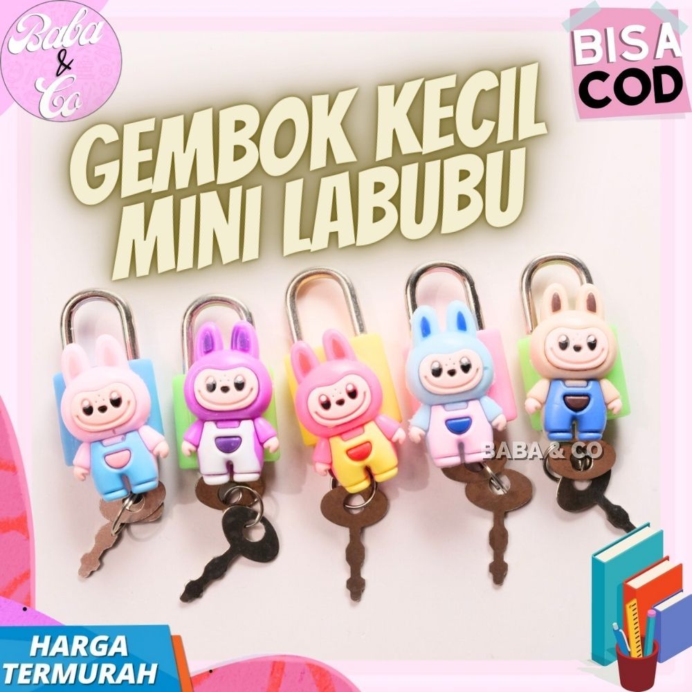 Jual GEMBOK LABUBU MINI MAINAN GEMBOK KECIL LABUBU LUCU UNIK GEMBOK ...