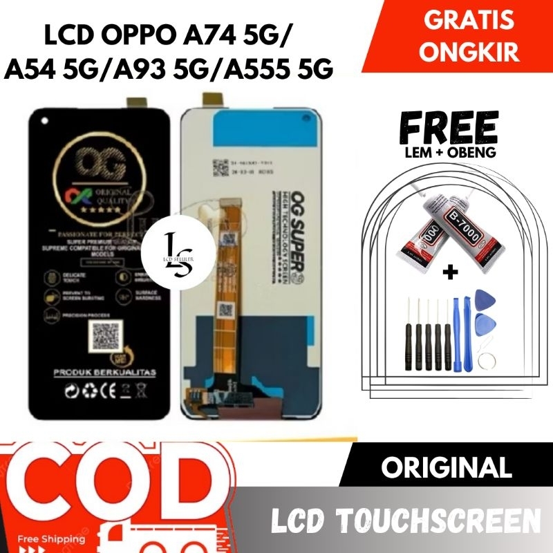 Jual Lcd Touchscreen OPPO A47 5G/A54 5G/A93 5G/A555 5G Original Fullset FREE Lem dan Obeng(OG ...