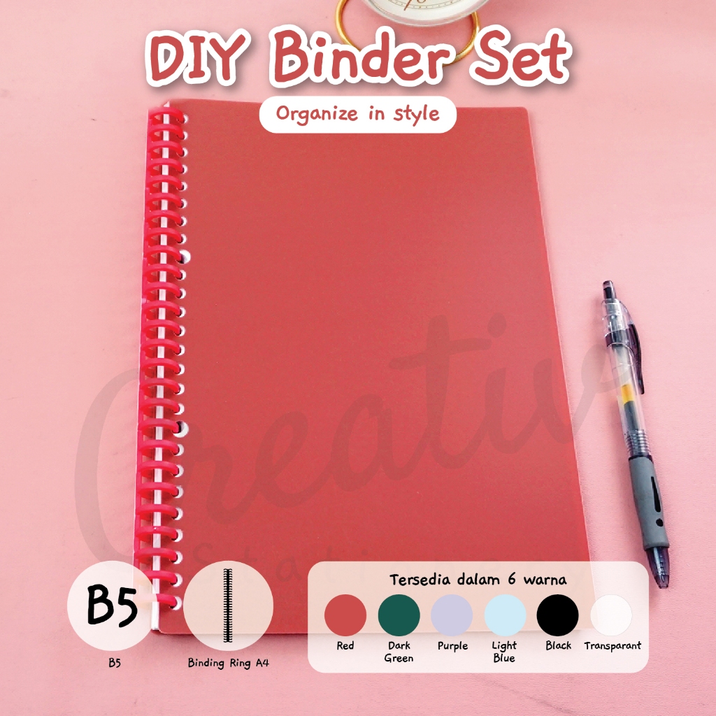 Jual Creativ Color Match B5 DIY Binder Loose Leaf Color Theme 26 Ring ...