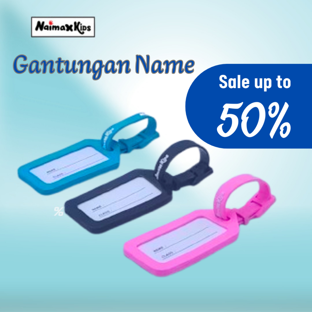 Jual Naimax Kids Name tag Rubber Custom Nama Tas Bekal | Shopee Indonesia
