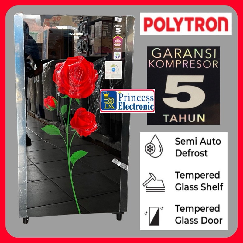 Jual Kulkas Polytron PRA 15 CRX 1 Pintu Semi auto Defrost | Shopee ...