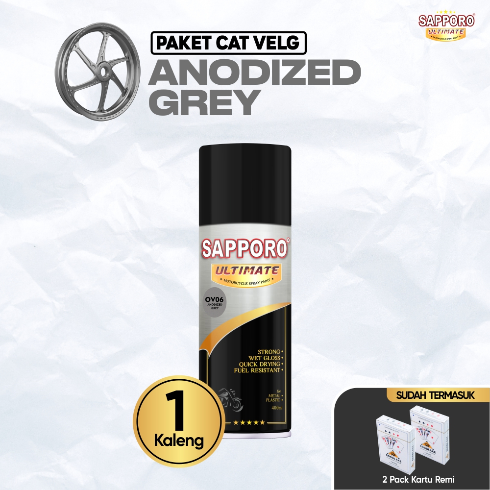 Jual Paket Cat Velg OV06 Anodized Grey /Sapporo Ultimate /Cat Spray ...