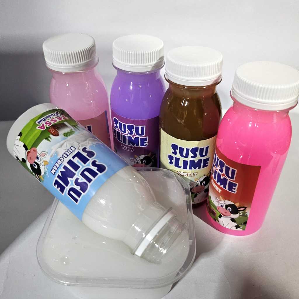 Jual slime susu kemasan botol / slem murah / slime tofu / mainan anak slem | Shopee Indonesia