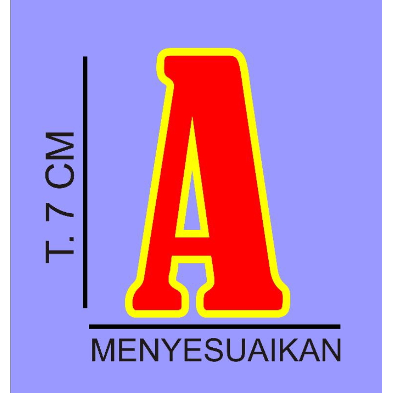 Jual stiker cutting sticker variasi huruf dan angka satuan 7cm | Shopee ...