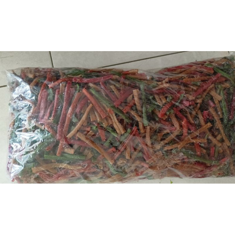 Jual krupuk mentah atau krecek plompong atau kluntung tiga warna ukuran ...