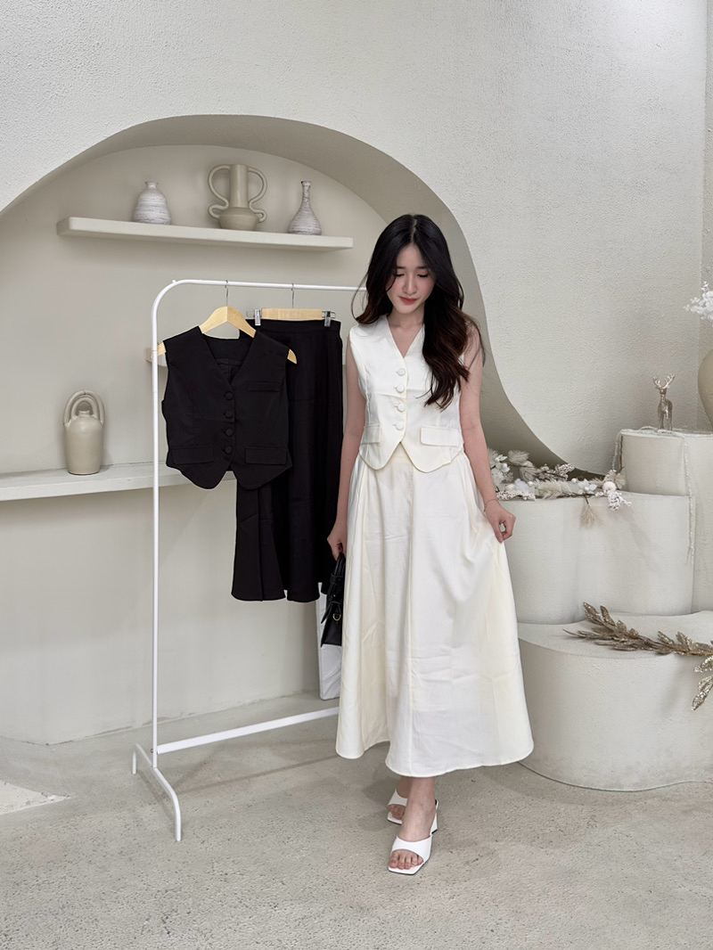 Jual DEVAUDREE - JANE SET - ONE SET VEST ROK PANJANG BAHAN PREMIUM ...