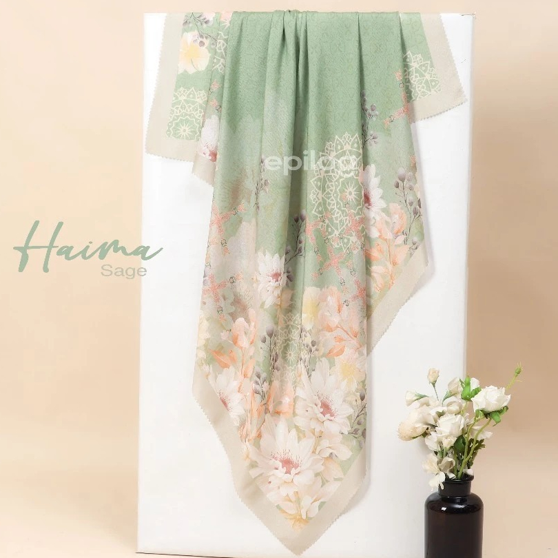 Jual HIJAB Segiempat VOAL MOTIF LASERCUT Haima series | Shopee Indonesia