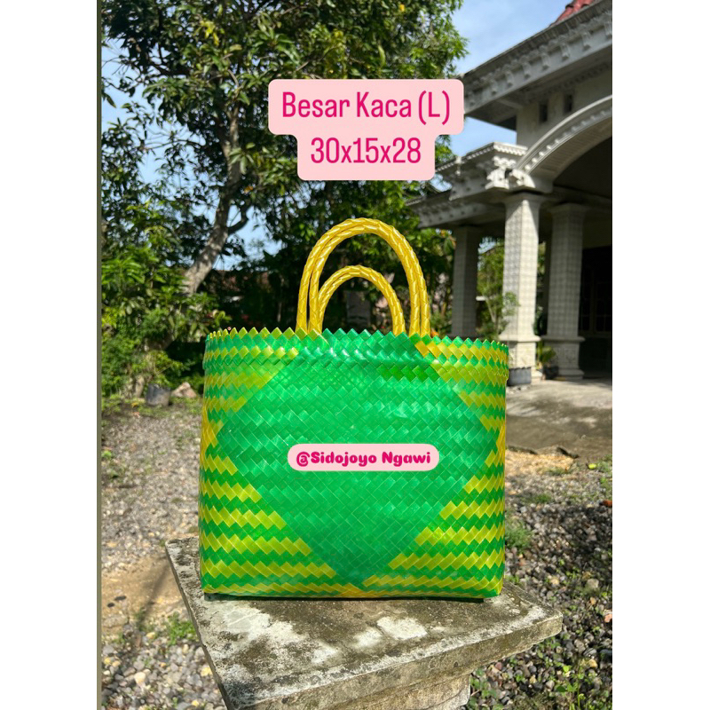 Jual READY STOCK ~ Tas Anyaman Plastik KACA JUMBO Untuk Hampers Parcel ...