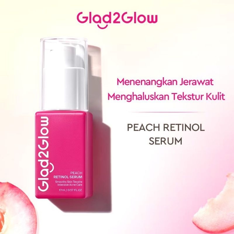 Jual G2G Glad2Glow Peach Retinol Serum 17ml Smooth Skin Texture ...