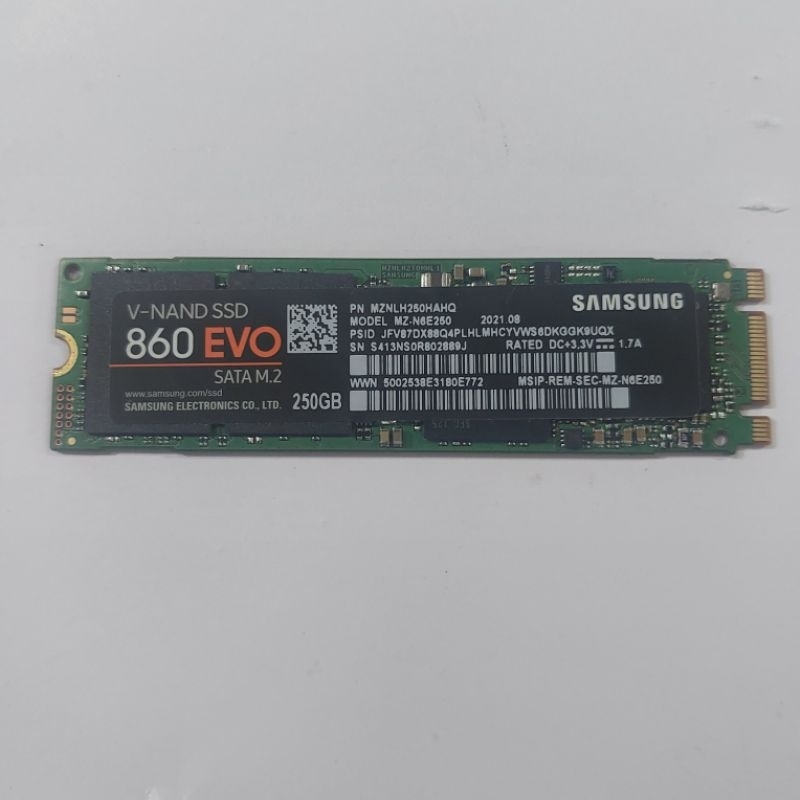 Jual SSD M2 Sata 250Gb Samsung V-NAND 860 Evo Ssd Second Original | Shopee Indonesia