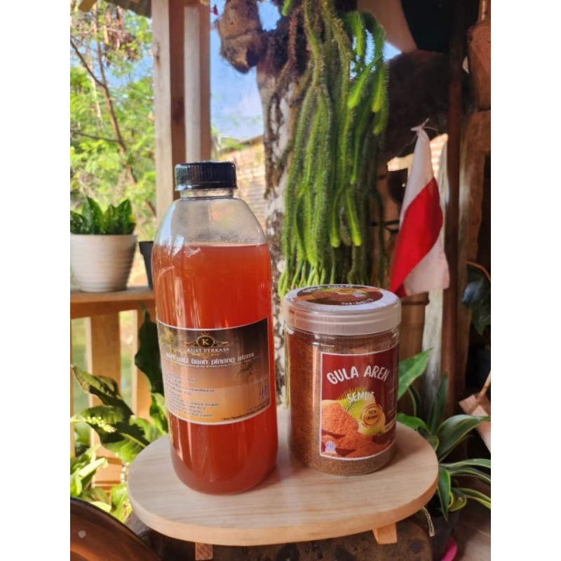 Jual sari Pati buah pinang alami1liter dan 1toples gula aren organik ...