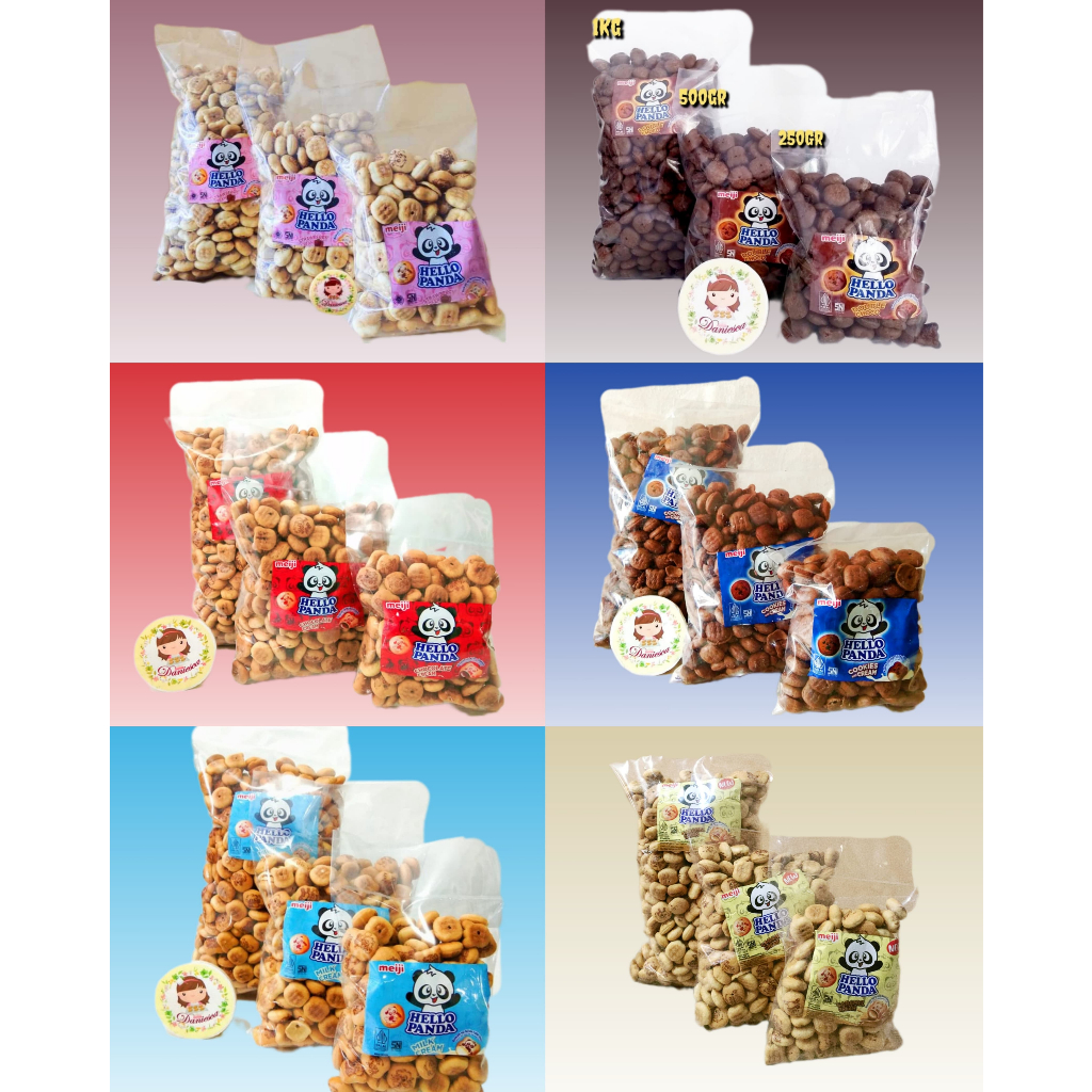 Jual Biskuit hello panda meiji 1kg rasa coklat double choco milk ...
