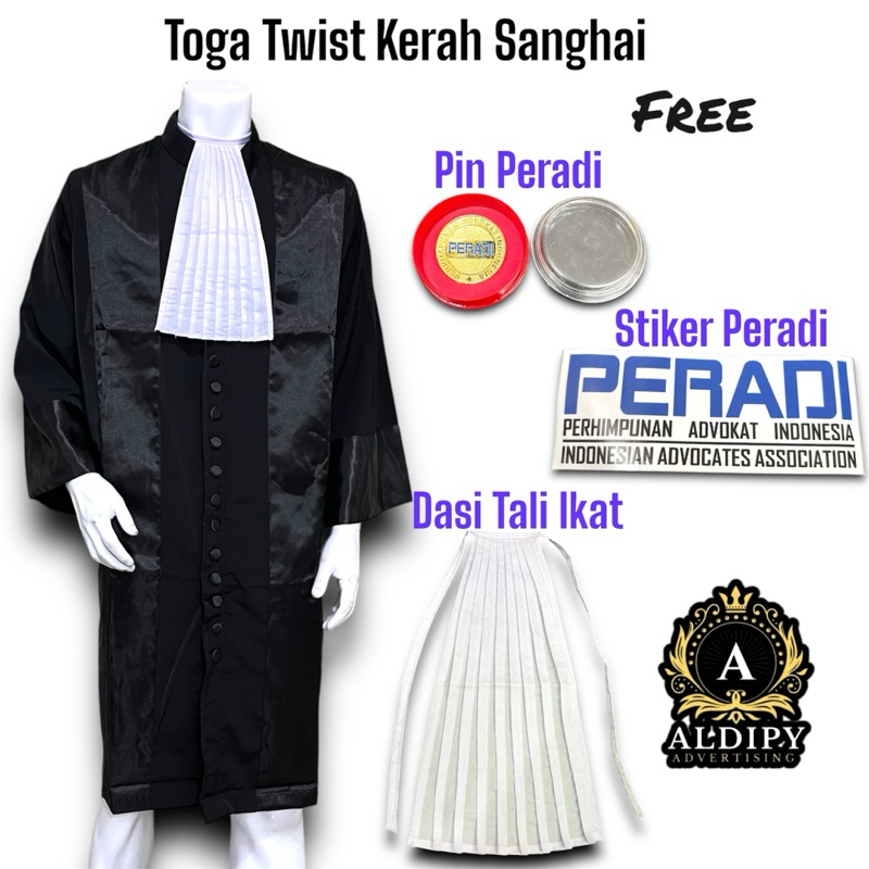 Jual Toga Advokat Pengecara Jaksa Toga Hakim Bahan Twist Kerah Sanghai ...